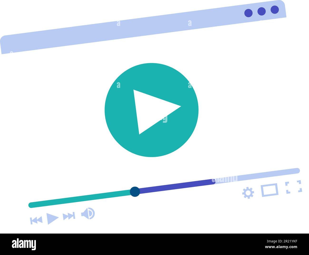 Symbol Video player icon triangle inside circle. Viewing video, pictures and presentations at ...