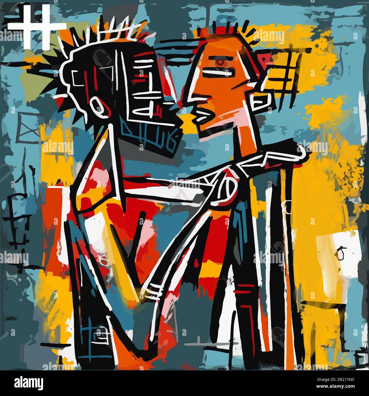 Urban, street art vector of an abstract couple Stock Vector Image & Art ...