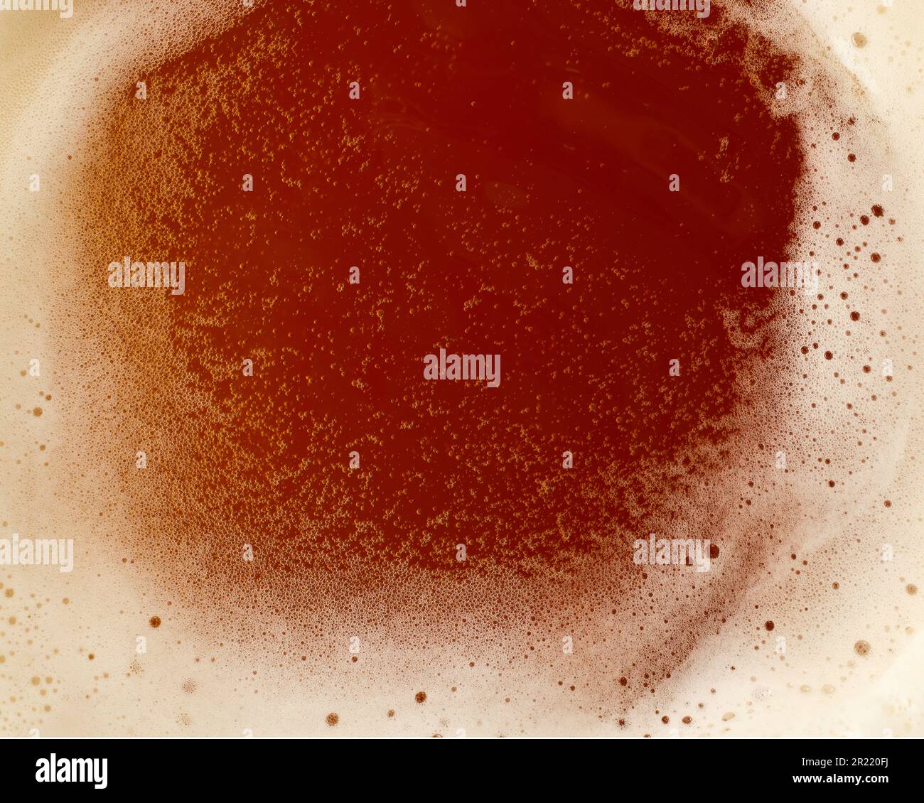 Close up background texture of beer with and froth, top view Stock ...