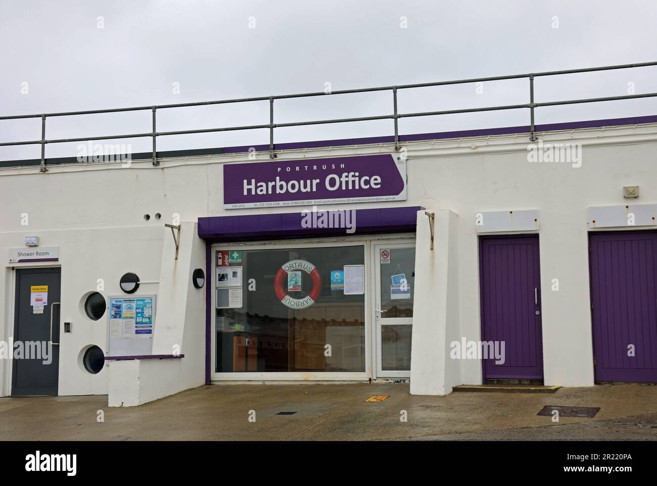 Portrush Harbour Office Stock Photo - Alamy
