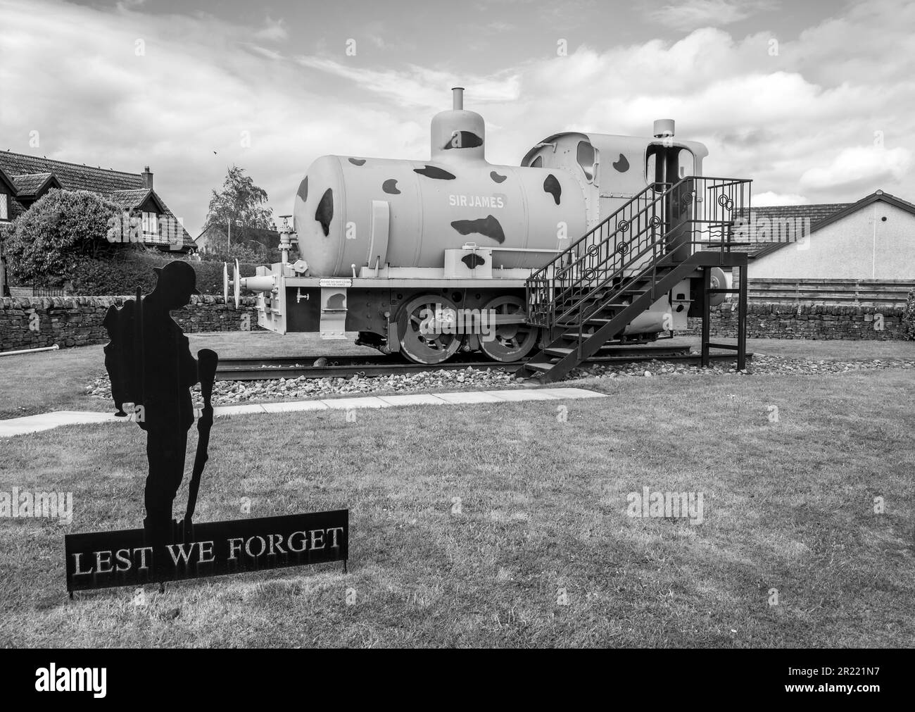 First steam train in Black and White Stock Photos & Images - Alamy