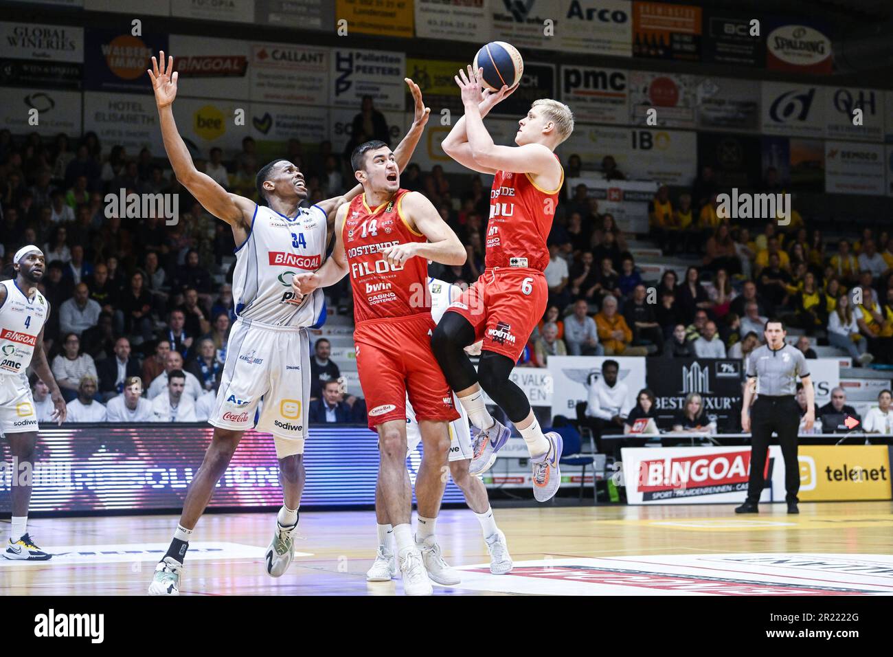 Mechelen, Belgium. 16th May, 2023. Mechelen's Richmond Aririguzoh ...