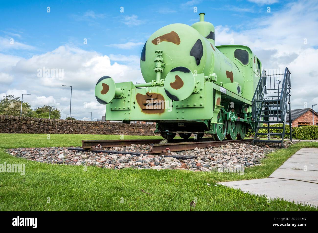 The image is of the First World War Sir James fireless steam train that ...