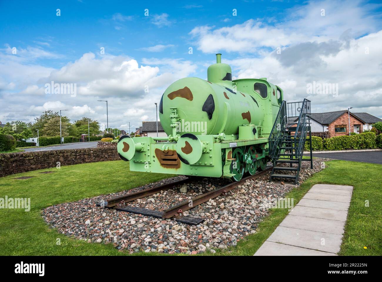 The image is of the First World War Sir James fireless steam train that ...