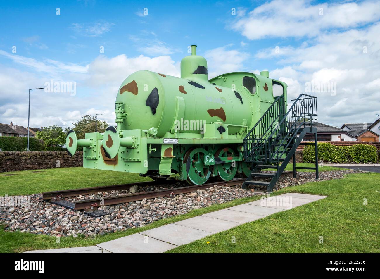 The image is of the First World War Sir James fireless steam train that ...