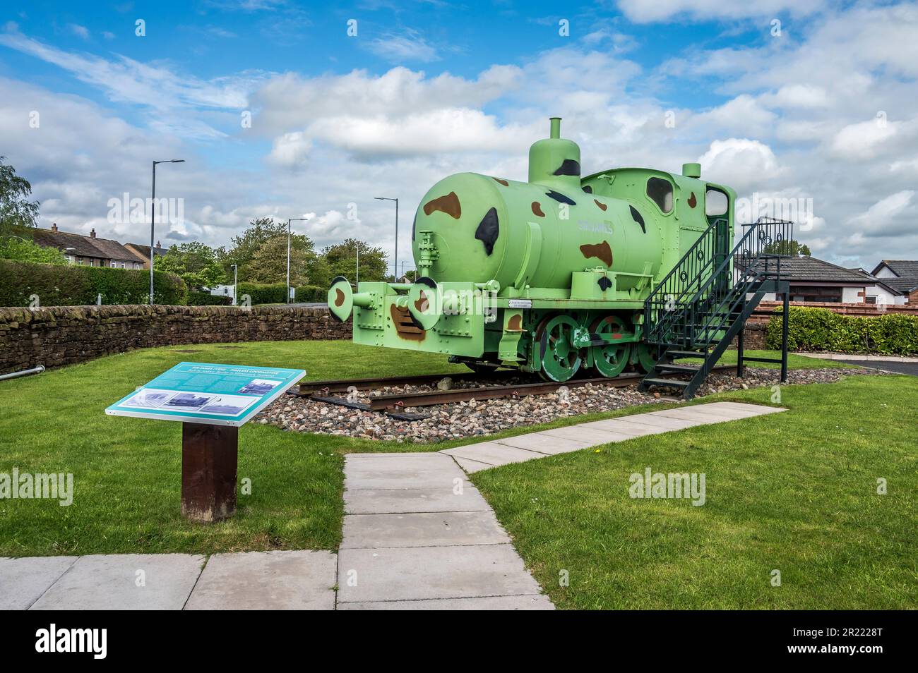 The image is of the First World War Sir James fireless steam train that ...