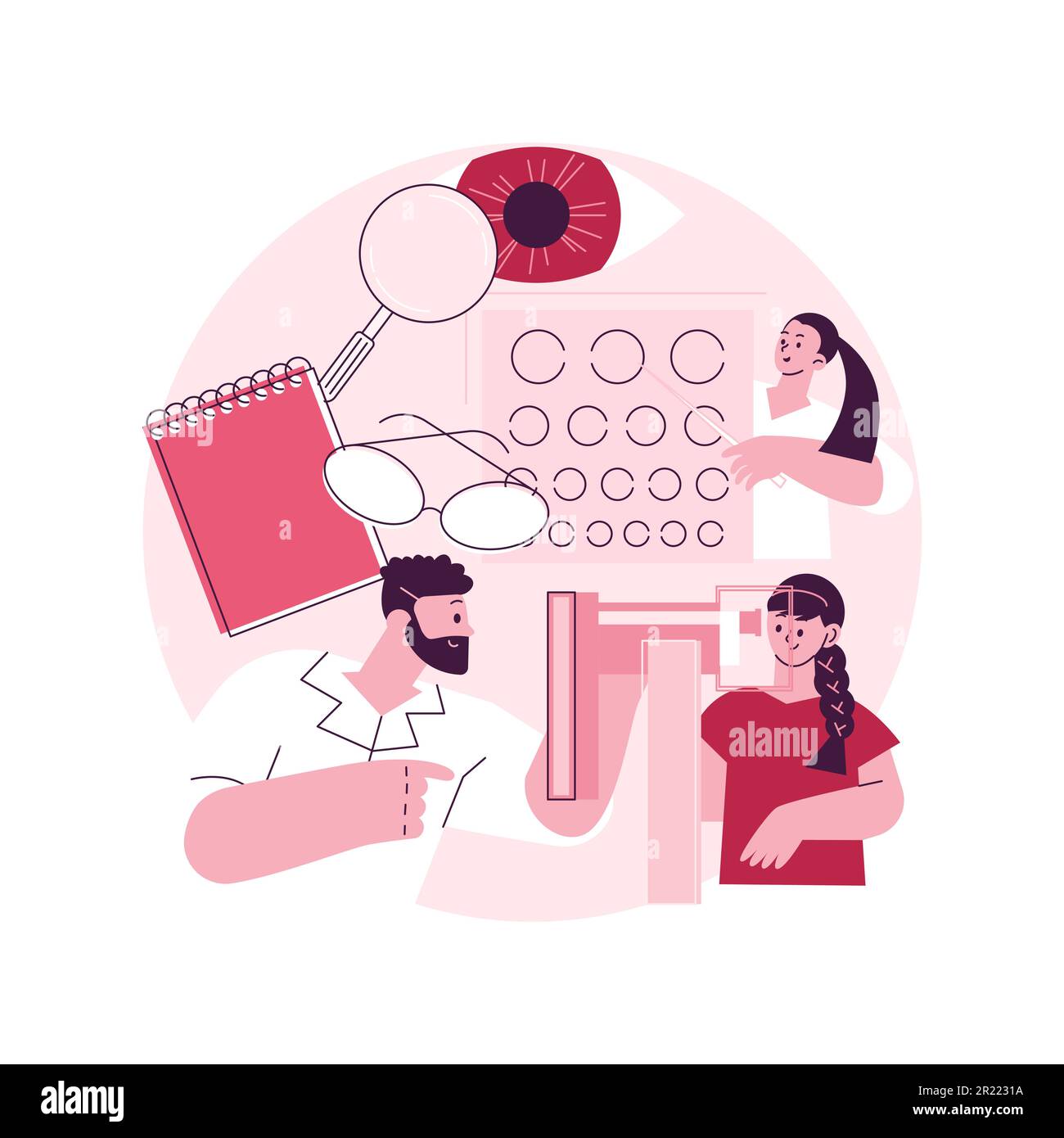 Vision screening abstract concept vector illustration. Vision test ...