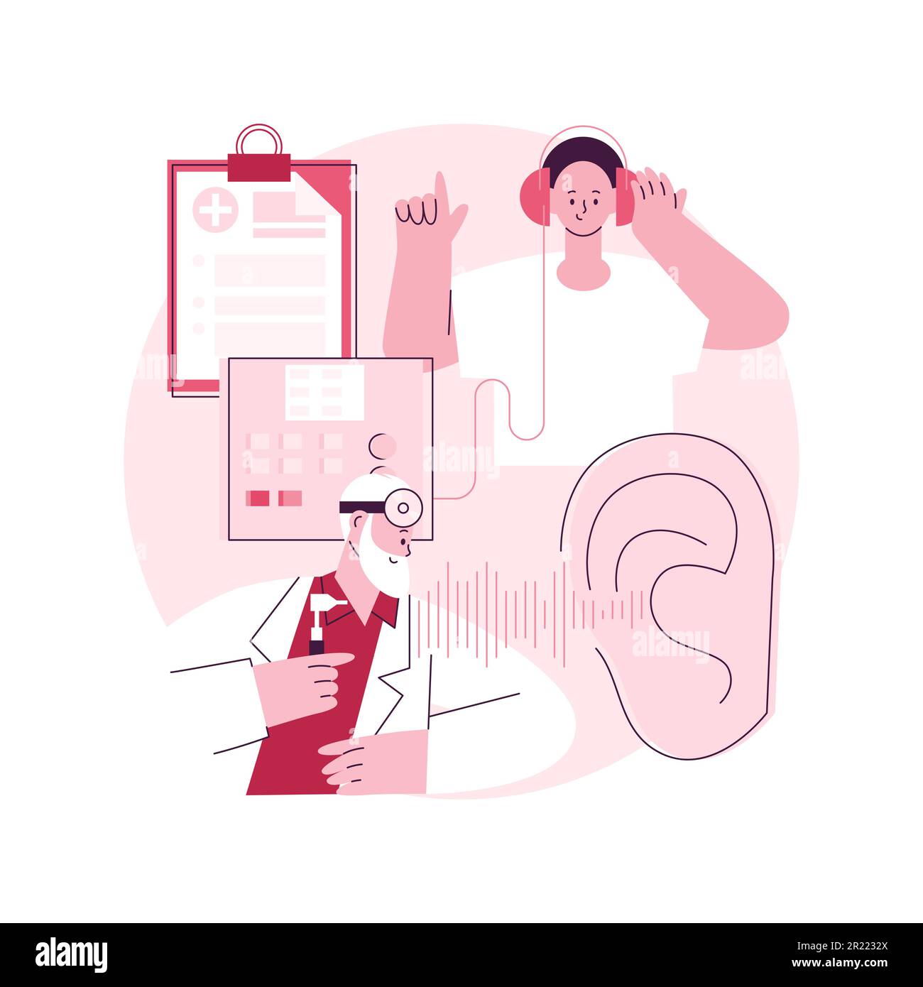Hearing screening abstract concept vector illustration. Hearing loss ...