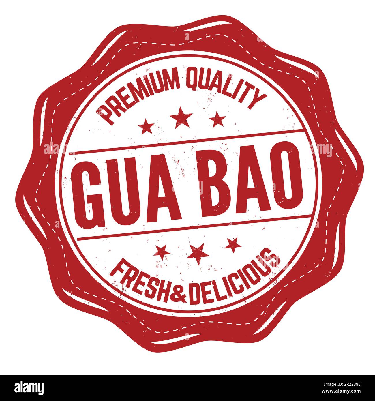 Gua bao grunge rubber stamp on white background, vector illustration ...