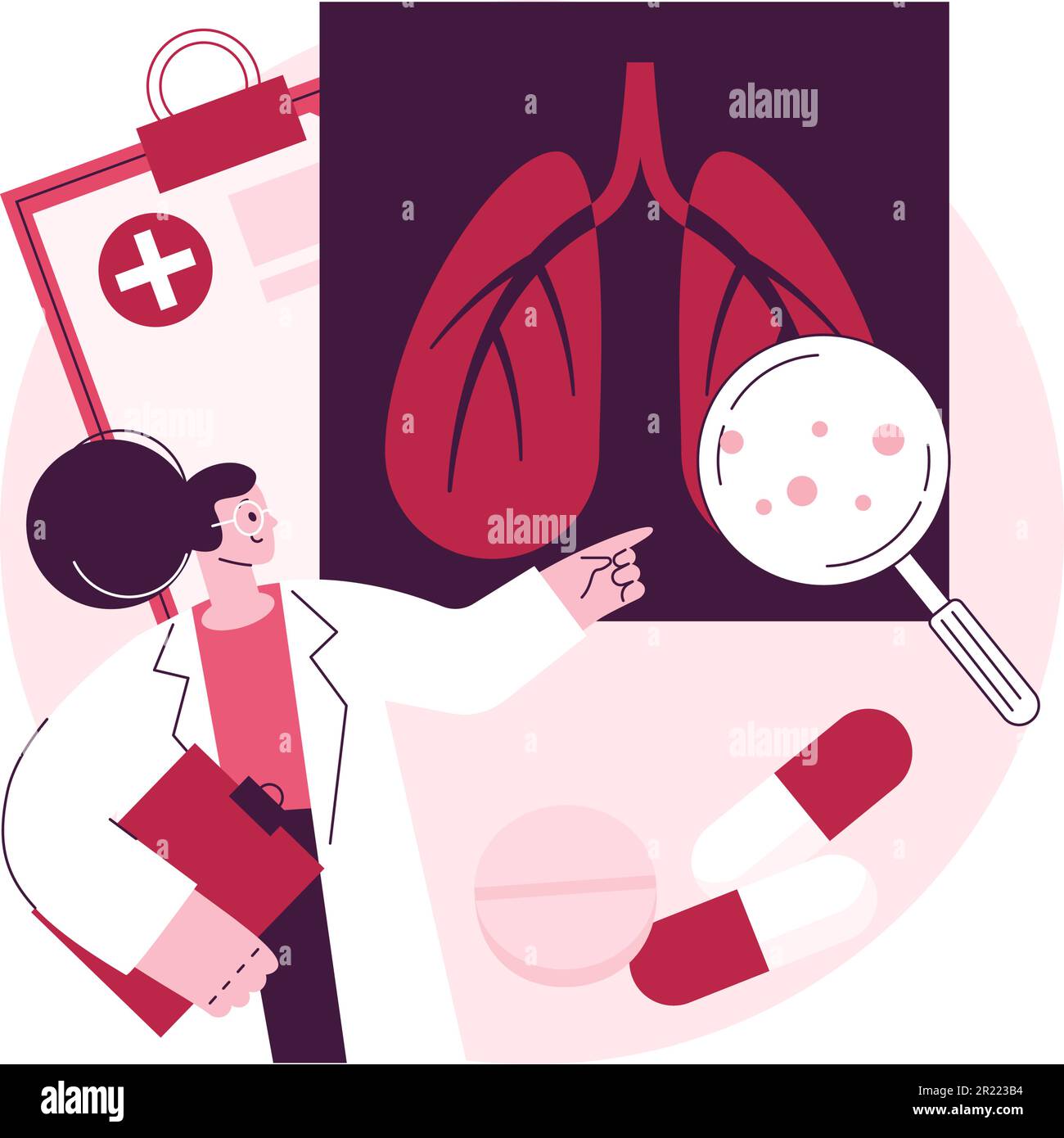 Bacterial lung infections Stock Vector Images - Alamy