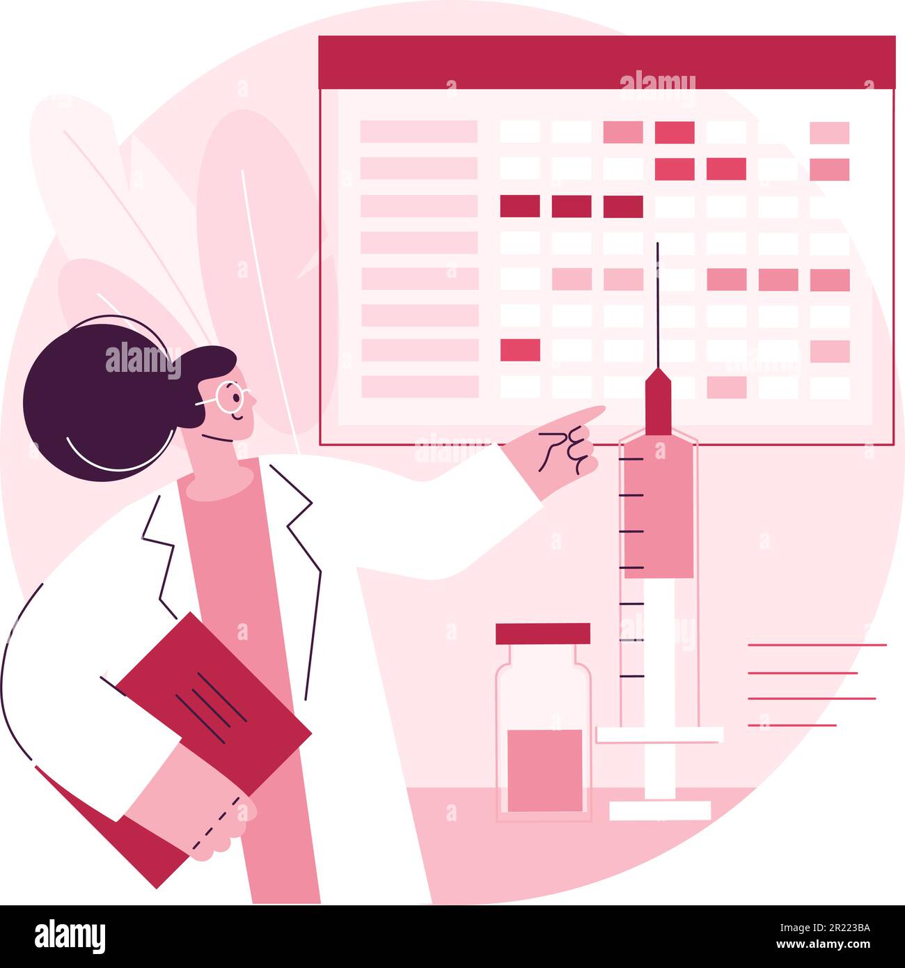 Immunization schedule abstract concept vector illustration. Prevention ...