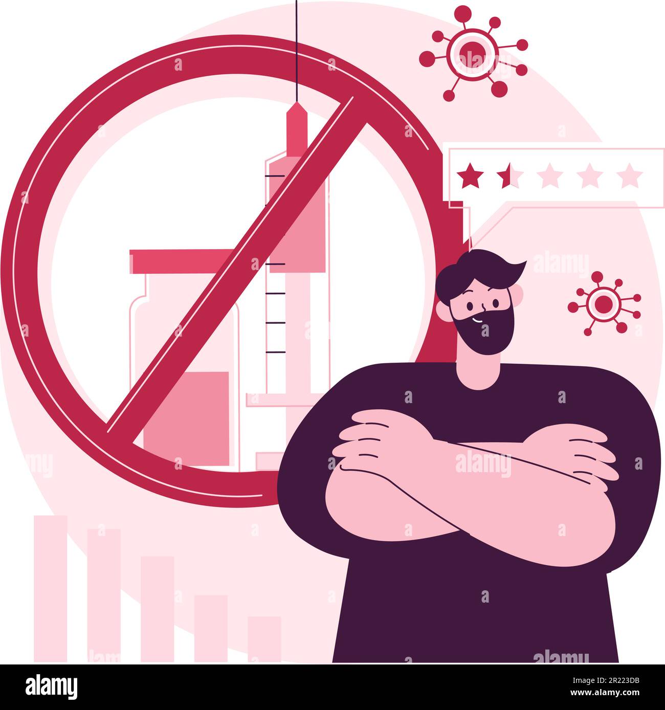 Refusal of vaccination abstract concept vector illustration. Vaccine ...