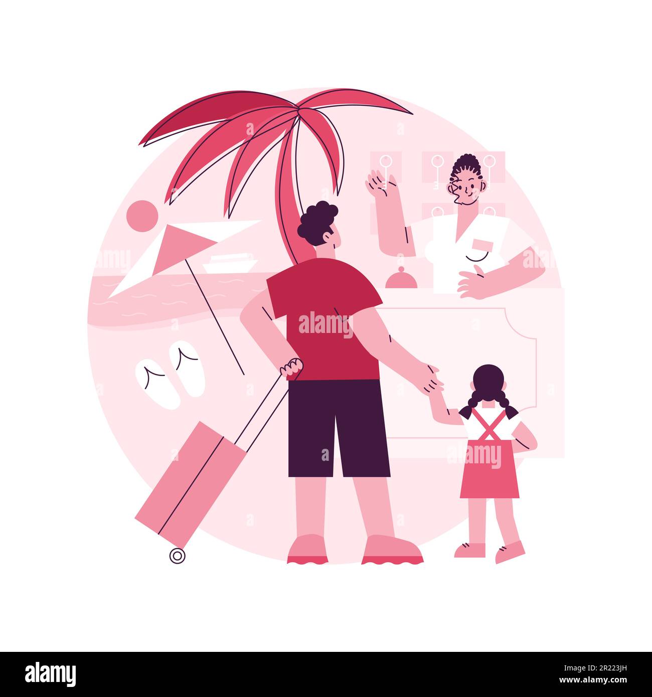 All-inclusive hotel abstract concept vector illustration. Hospitality ...