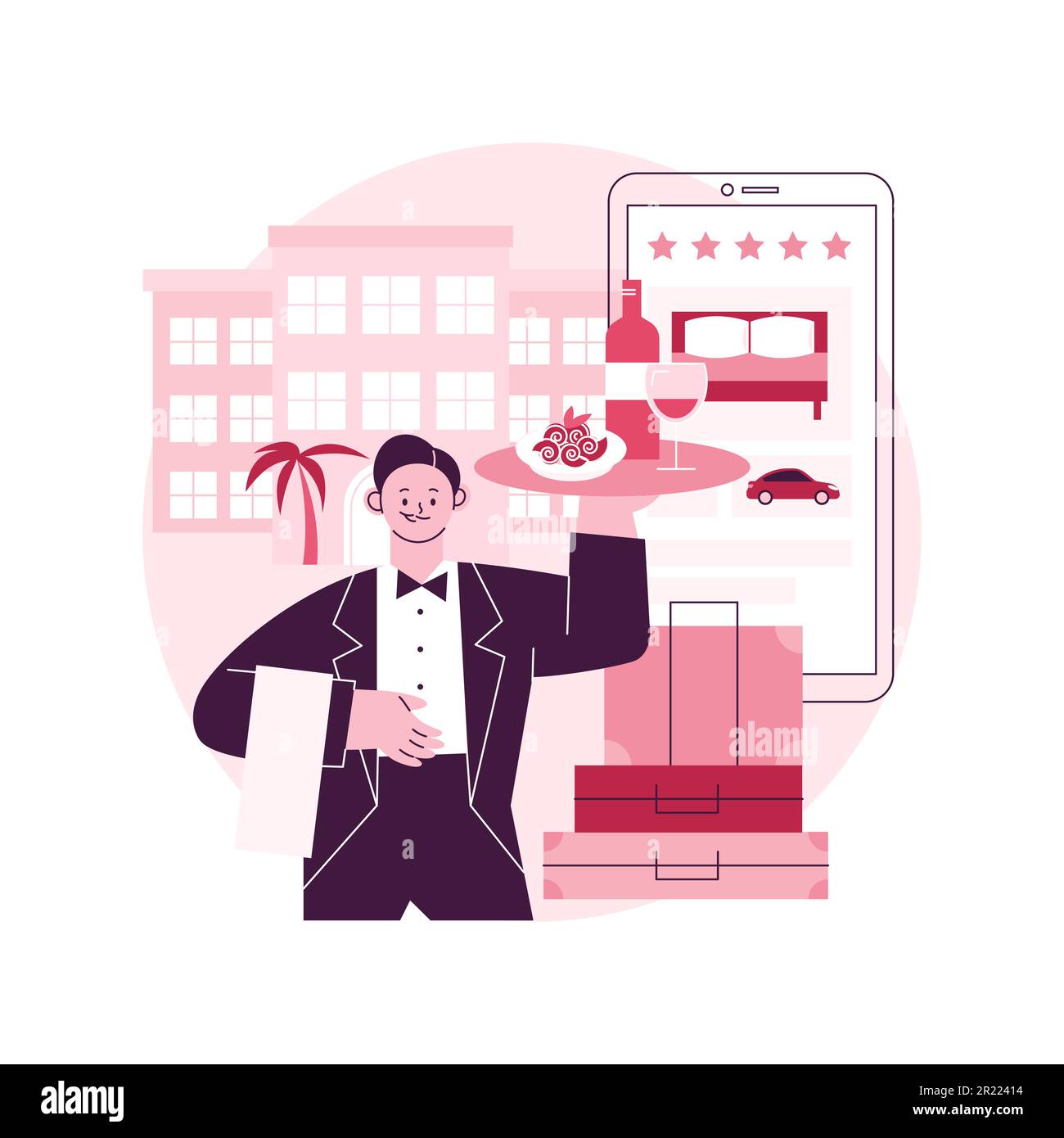 Lifestyle hotel abstract concept vector illustration. Hospitality ...