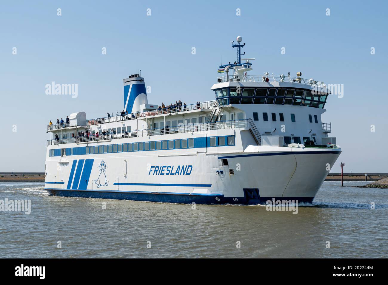 Rederij Doeksen ferry Friesland in the port of Harlingen, Netherlands ...