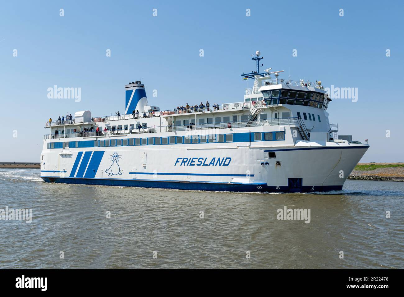 Rederij Doeksen ferry Friesland in the port of Harlingen, Netherlands ...