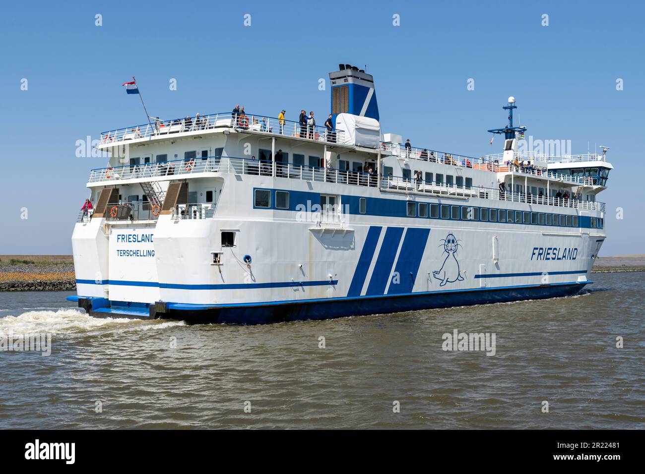 Rederij Doeksen ferry Friesland in the port of Harlingen, Netherlands ...