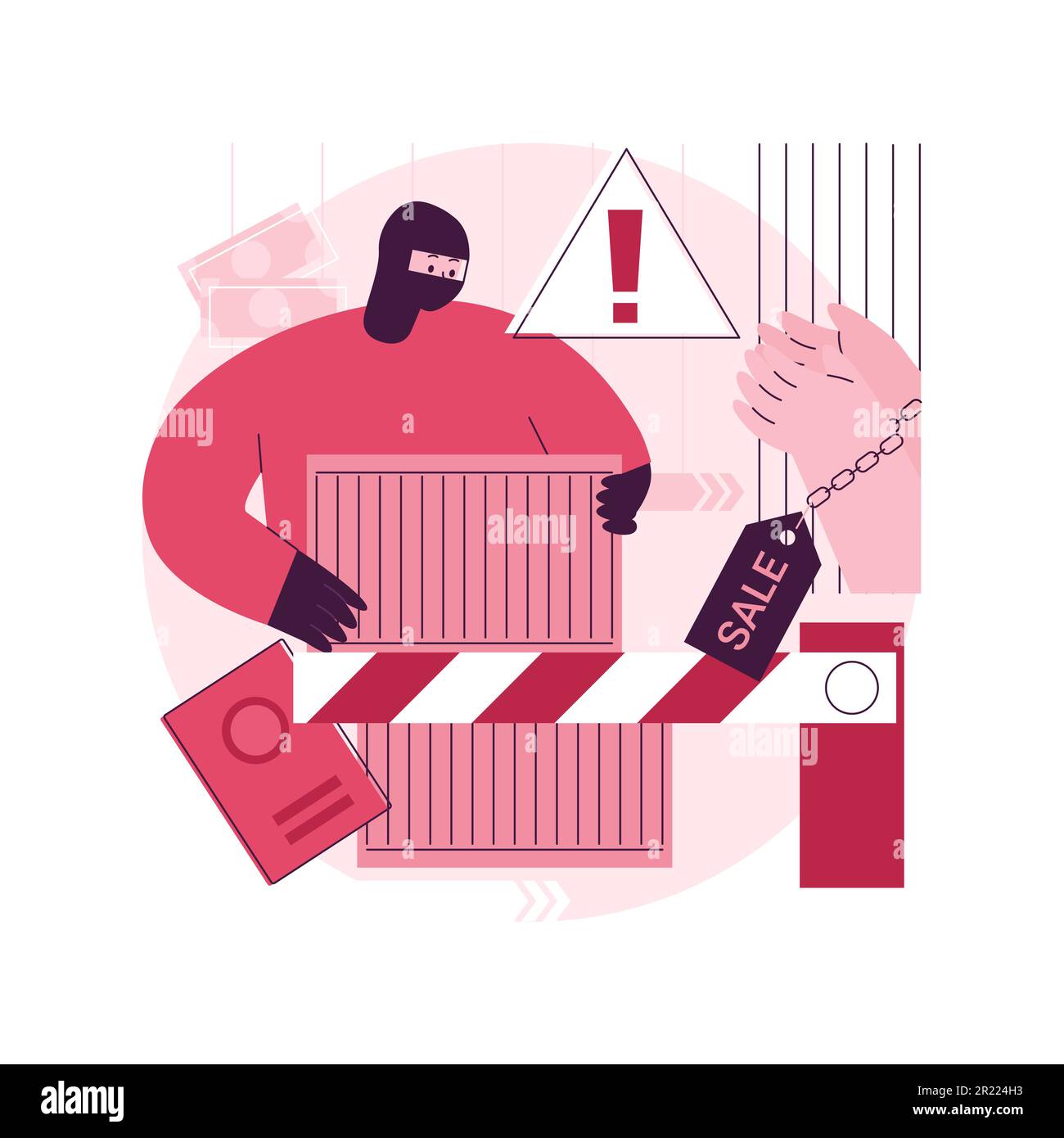 Smuggling abstract concept vector illustration. Illegal goods ...