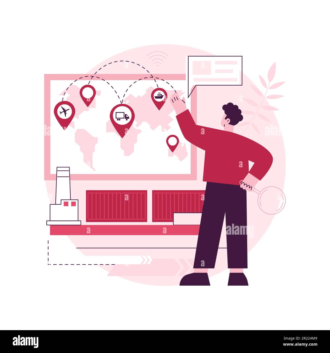 Supply Chain Analytics Abstract Concept Vector Illustration