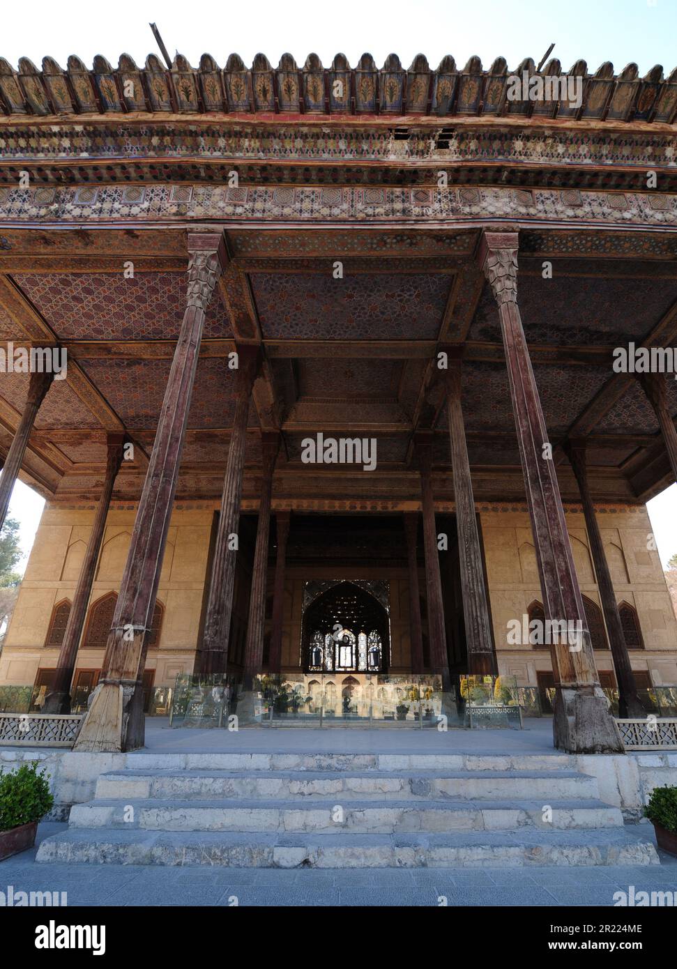 Located in Isfahan, Iran, the Chehel Sotun Palace was built by the ...