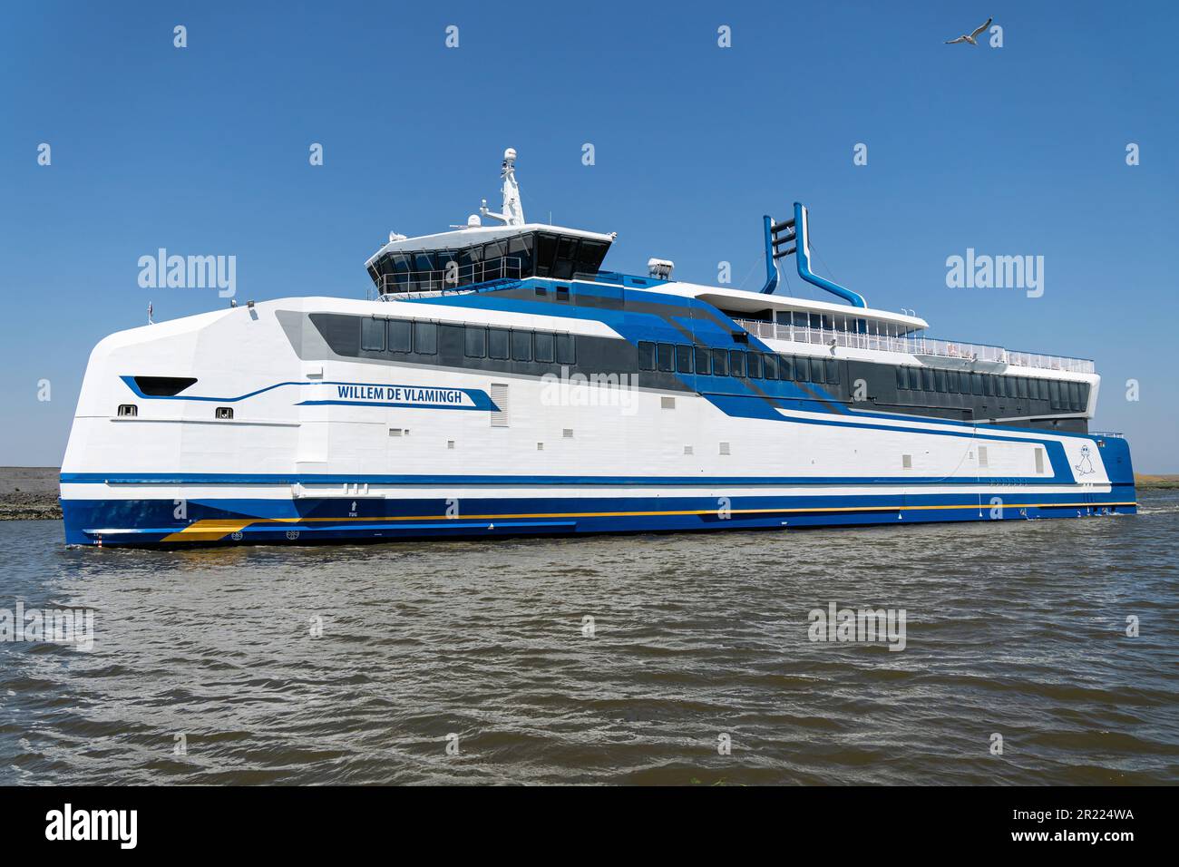 Rederij Doeksen ferry Willem de Vlamingh in the port of Harlingen ...