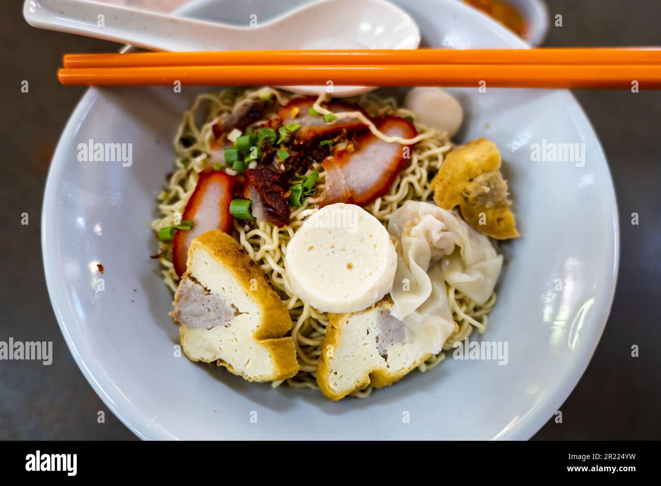 Kolo Mee, a popular Malaysian dish in the state of Sarawak, East ...
