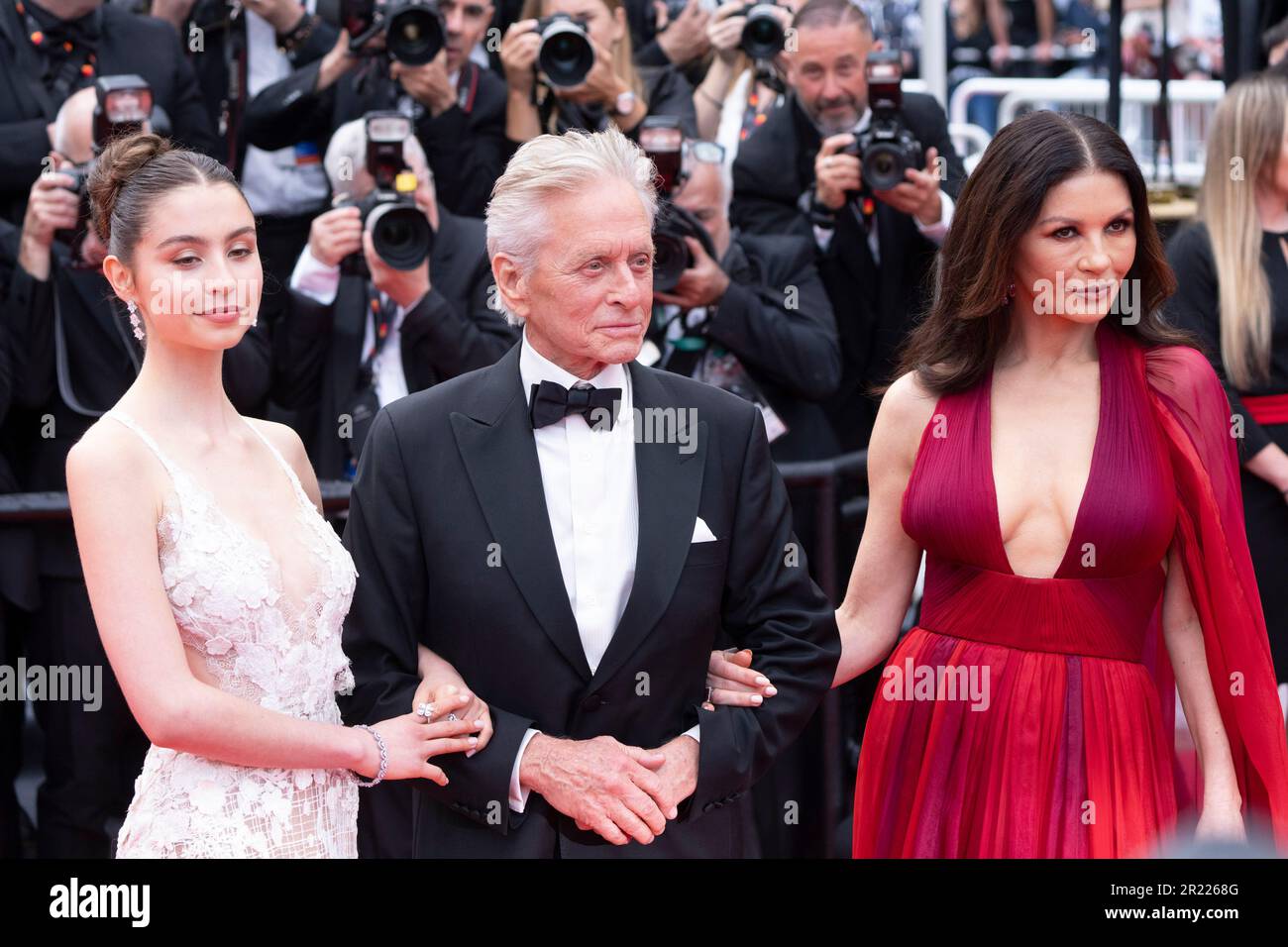 Cannes, France, May 16, 2023 - Carys Zeta Douglas, Michael Douglas, Catherine Zeta Jones attends ...