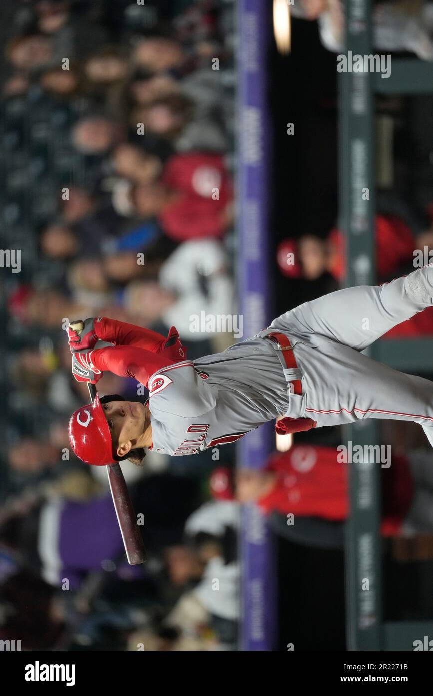 Cincinnati Reds left fielder Stuart Fairchild (17) in the fifth inning ...
