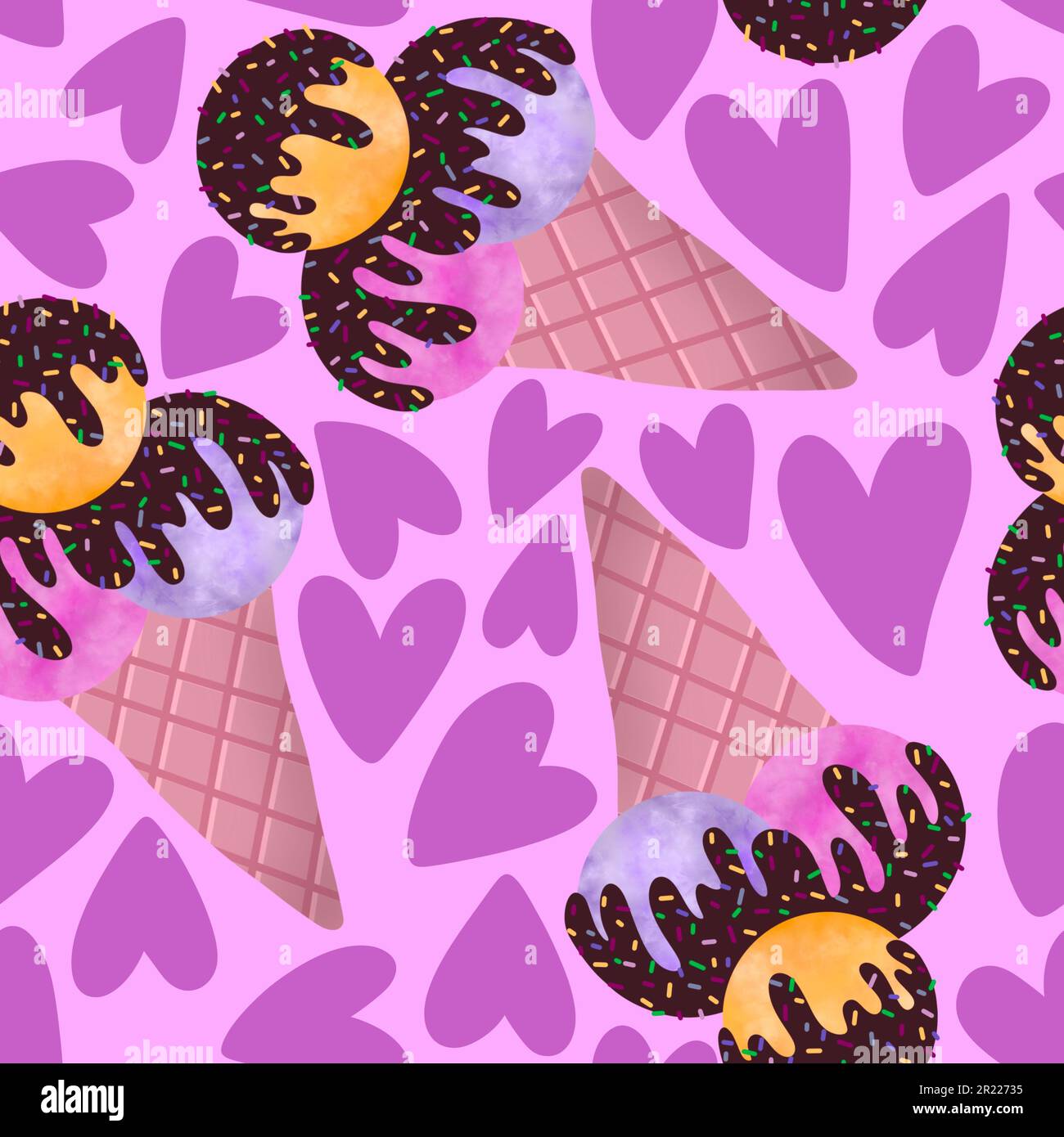 Ice Cream Clothing Wallpaper Beautiful Ice Cream Pattern Stock
