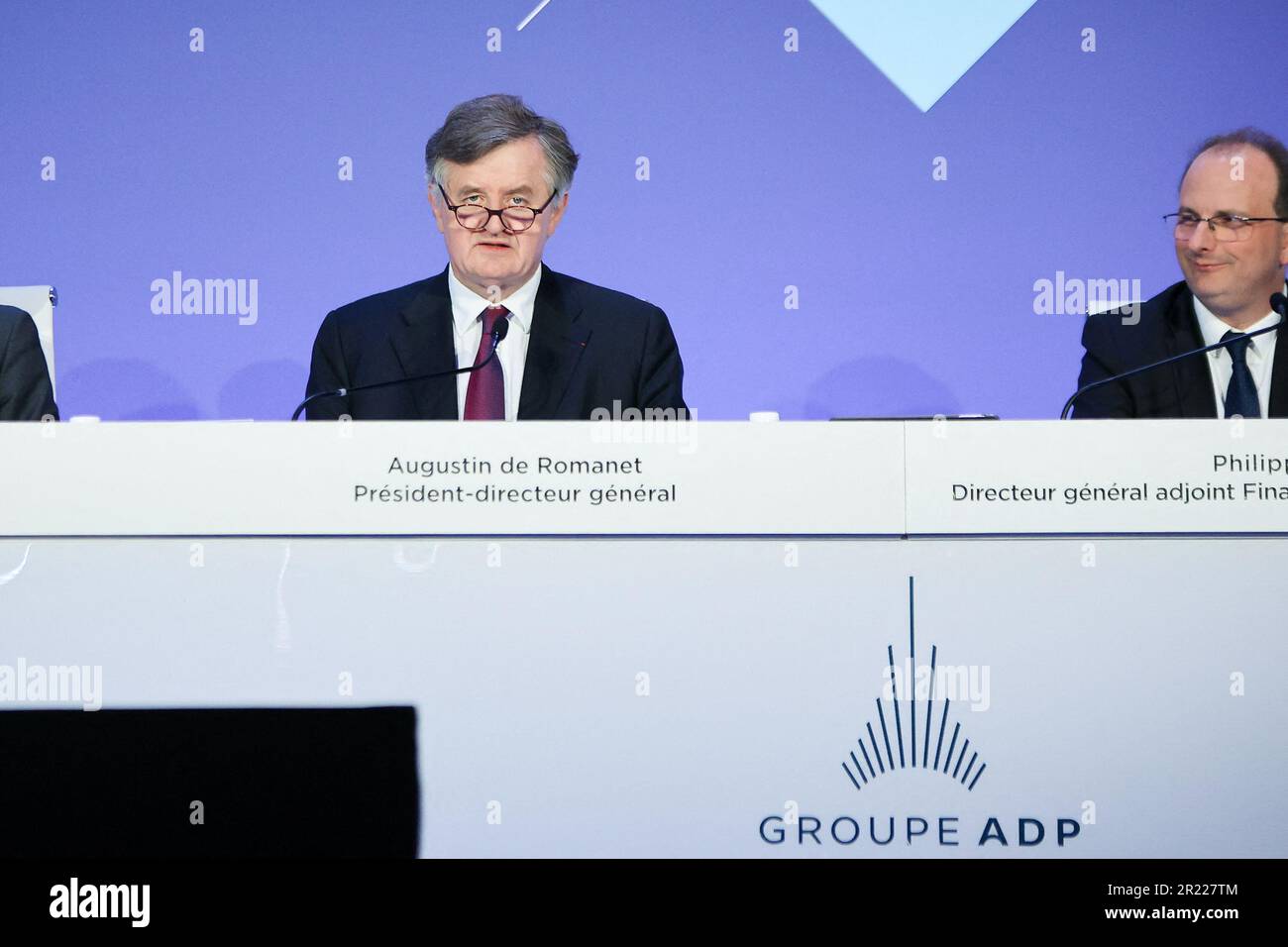 Paris, France. 16th May, 2023. PDG Augustin De Romanet Chairman and Chief Executive Officer ...