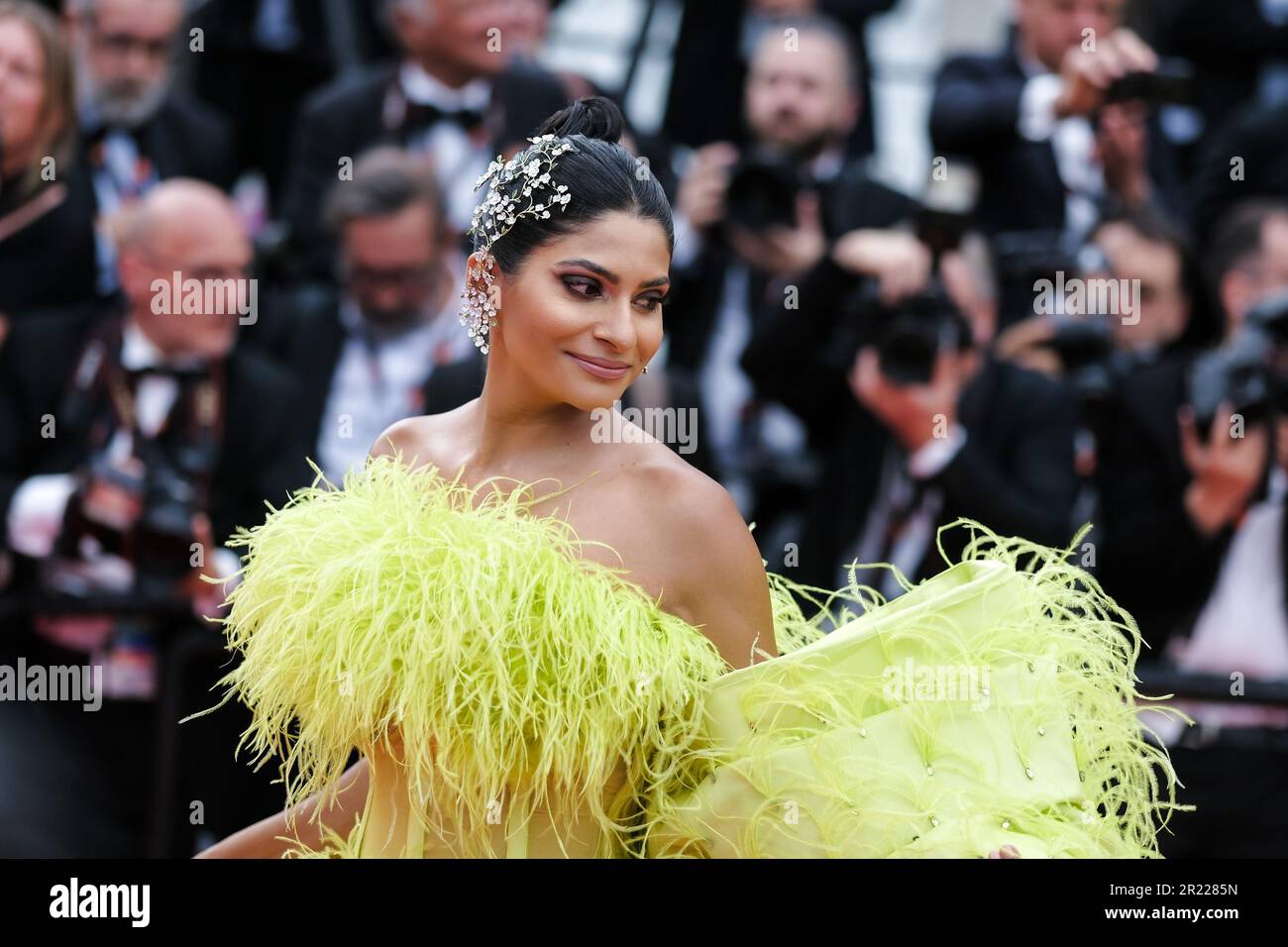 Cannes, France. 16th May, 2023. Farhana Bodi photographed at the Red ...