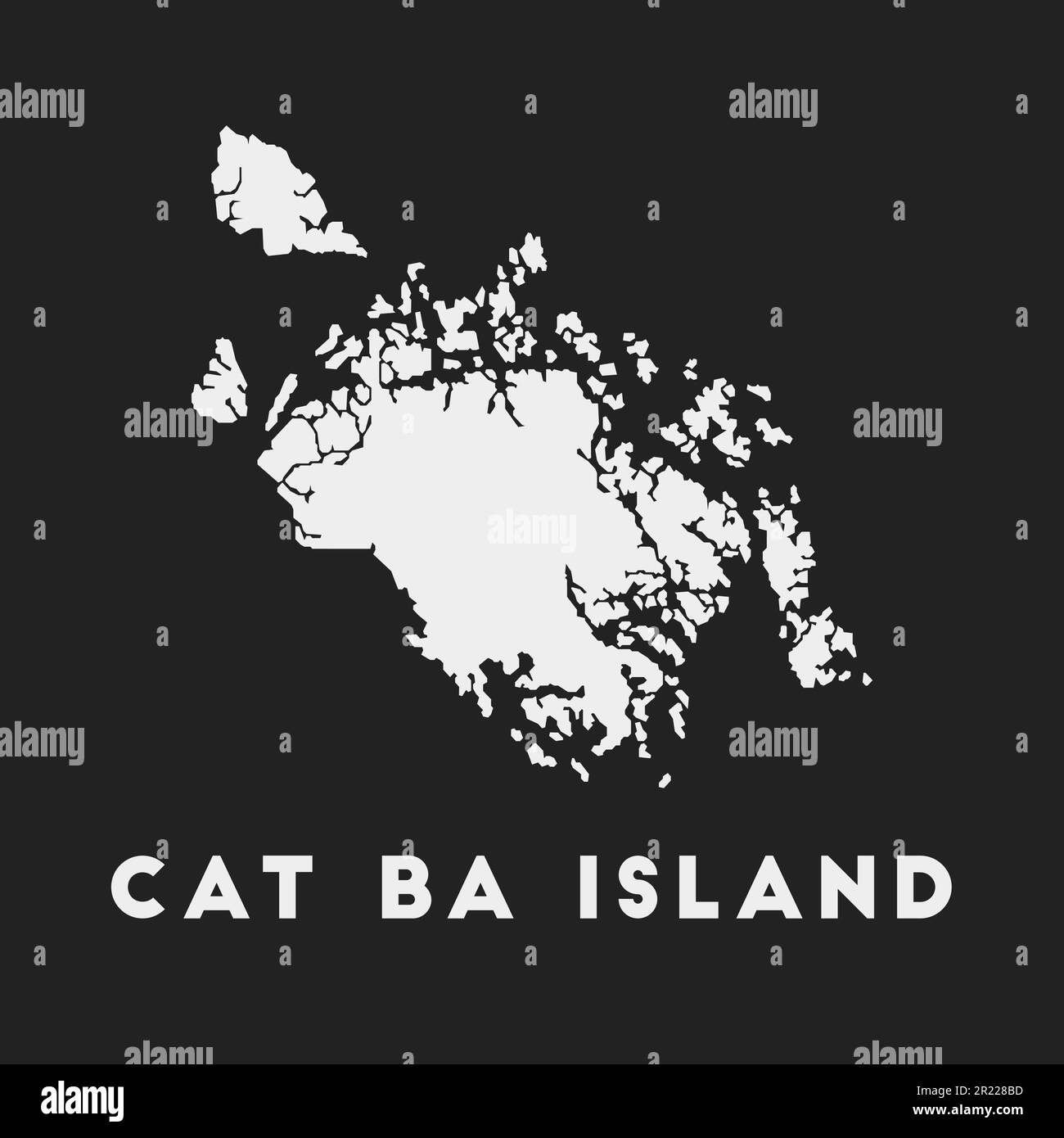 Cat Ba Island icon. Map on dark background. Stylish Cat Ba Island map ... Cat Ba Island icon. Map on dark background. Stylish Cat Ba Island map ...