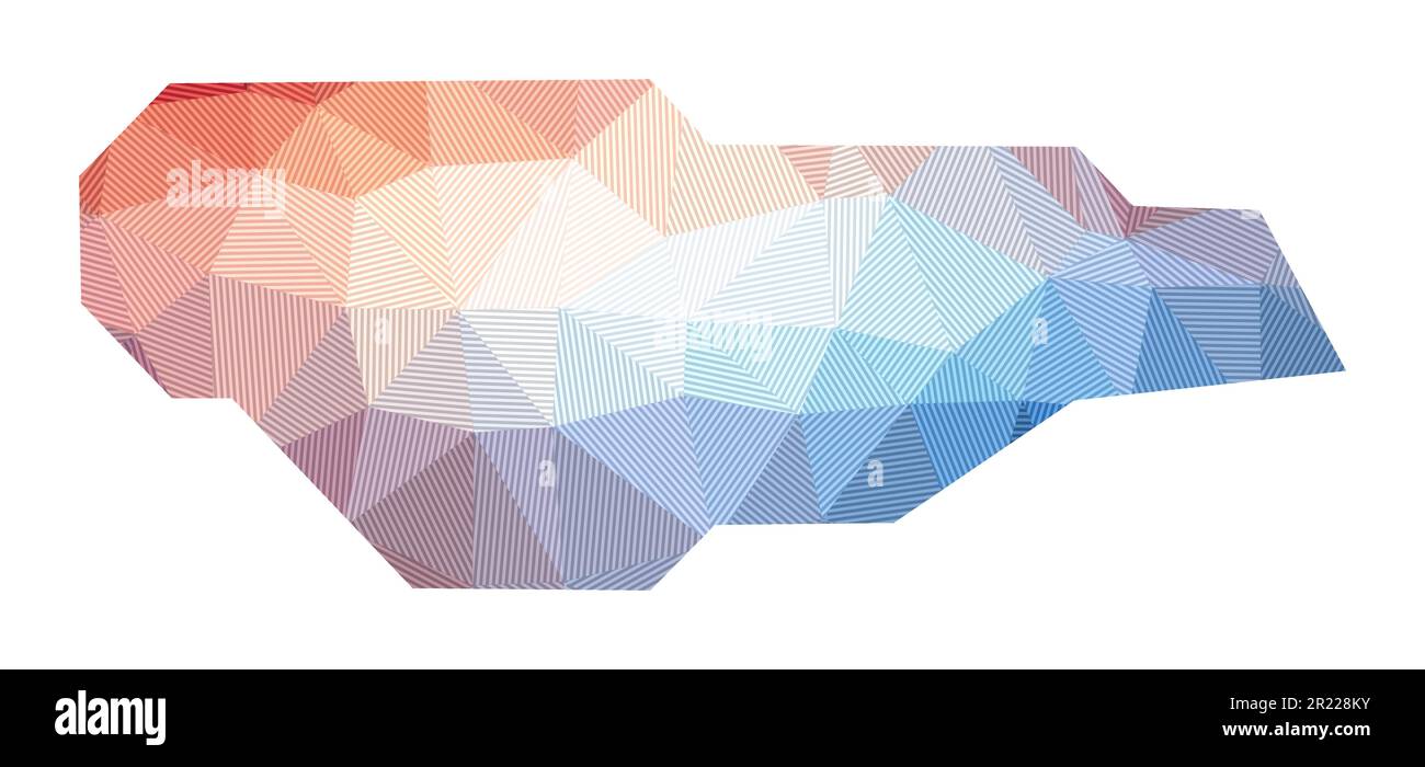 Map of Buck Island Reef. Low poly illustration of the island. Geometric ...