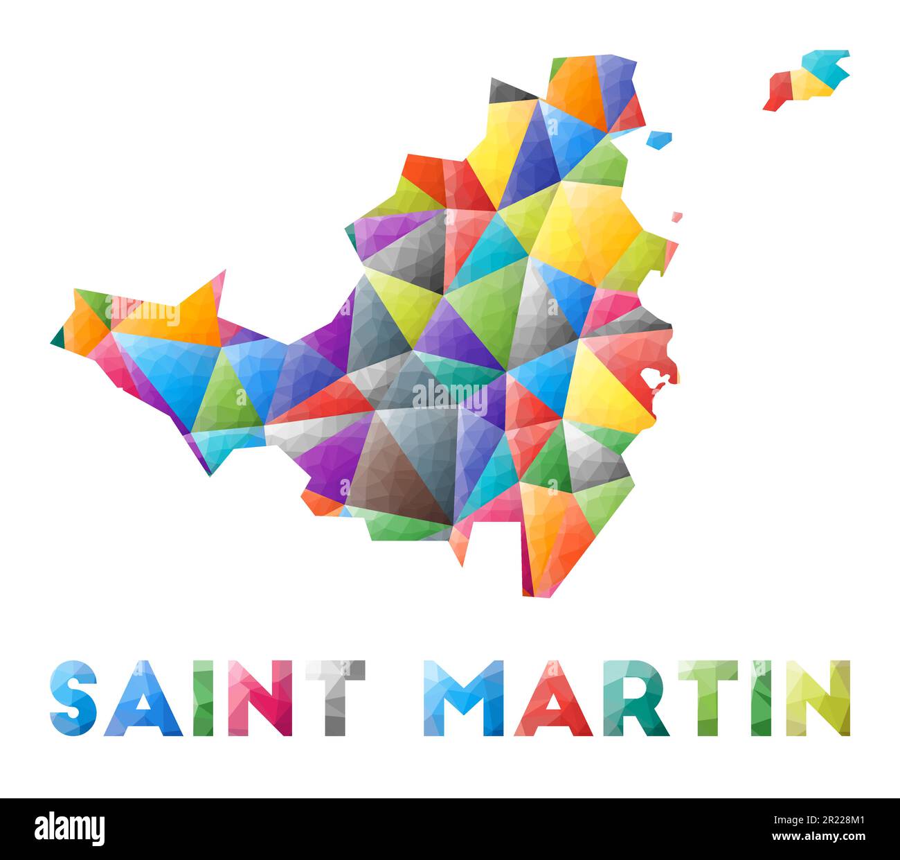 Saint martin outline map Cut Out Stock Images & Pictures - Alamy
