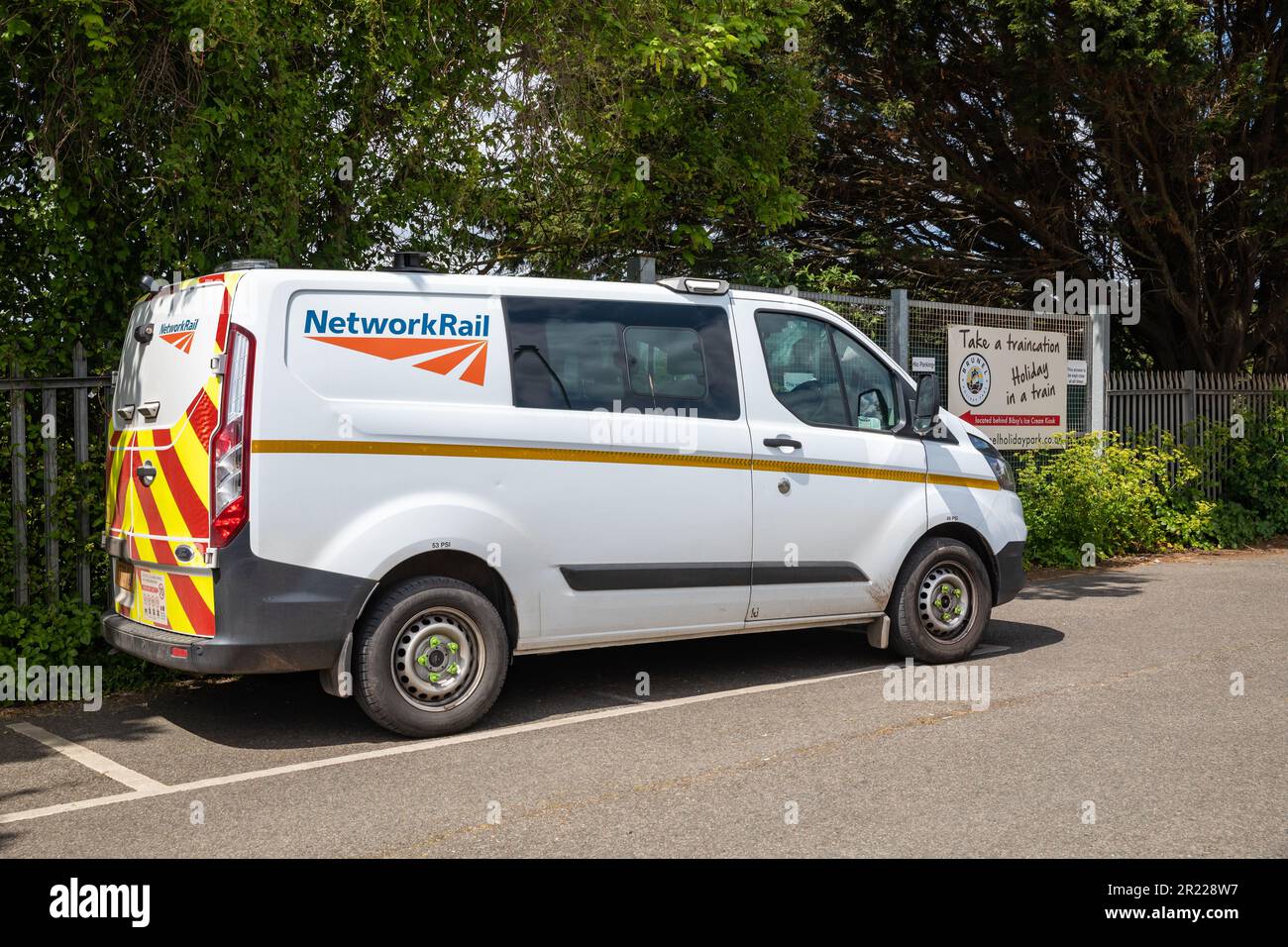 Network Rail Van parked outside Dawlish Warren railway station, Devon ...