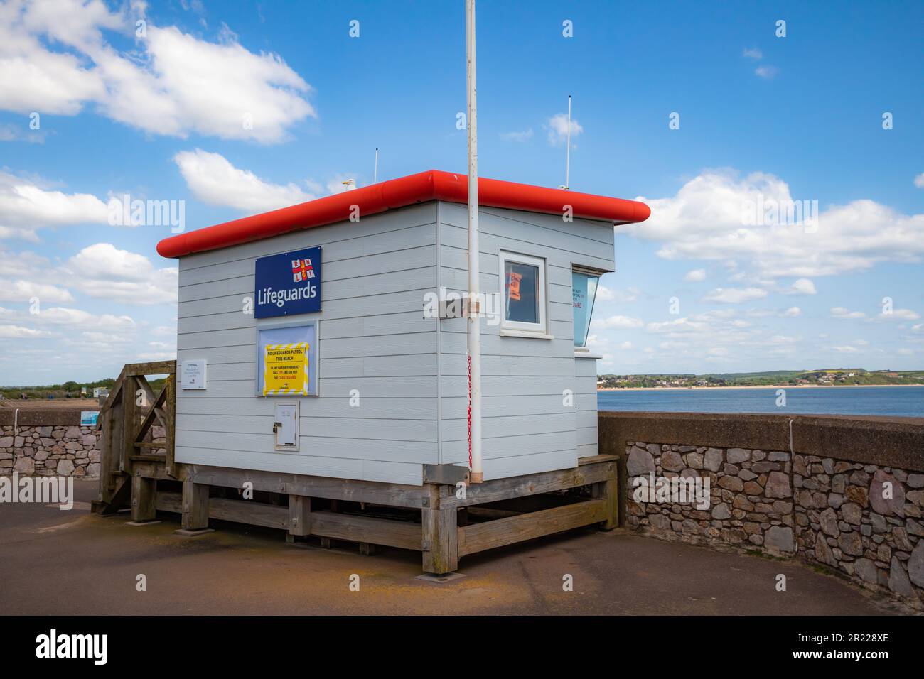 Lifeguards hut in Dawlish Warren, Devon, Uk Stock Photo - Alamy