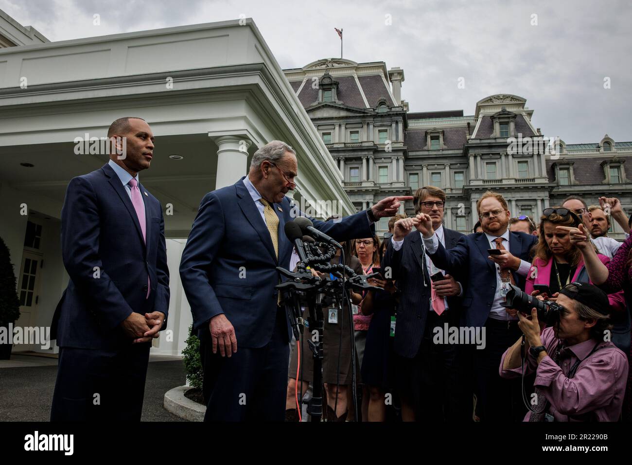 Senate Majority Leader Chuck Schumer, a Democrat from New York, speaks ...