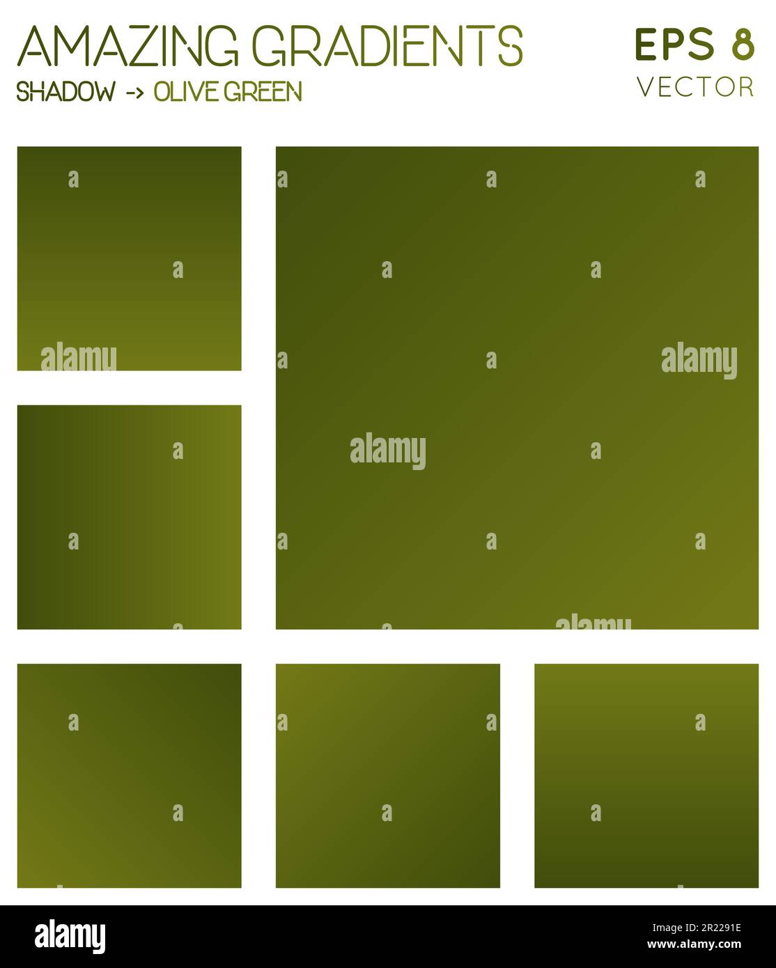 Colorful gradients in shadow, olive green color tones. Actual gradient ...