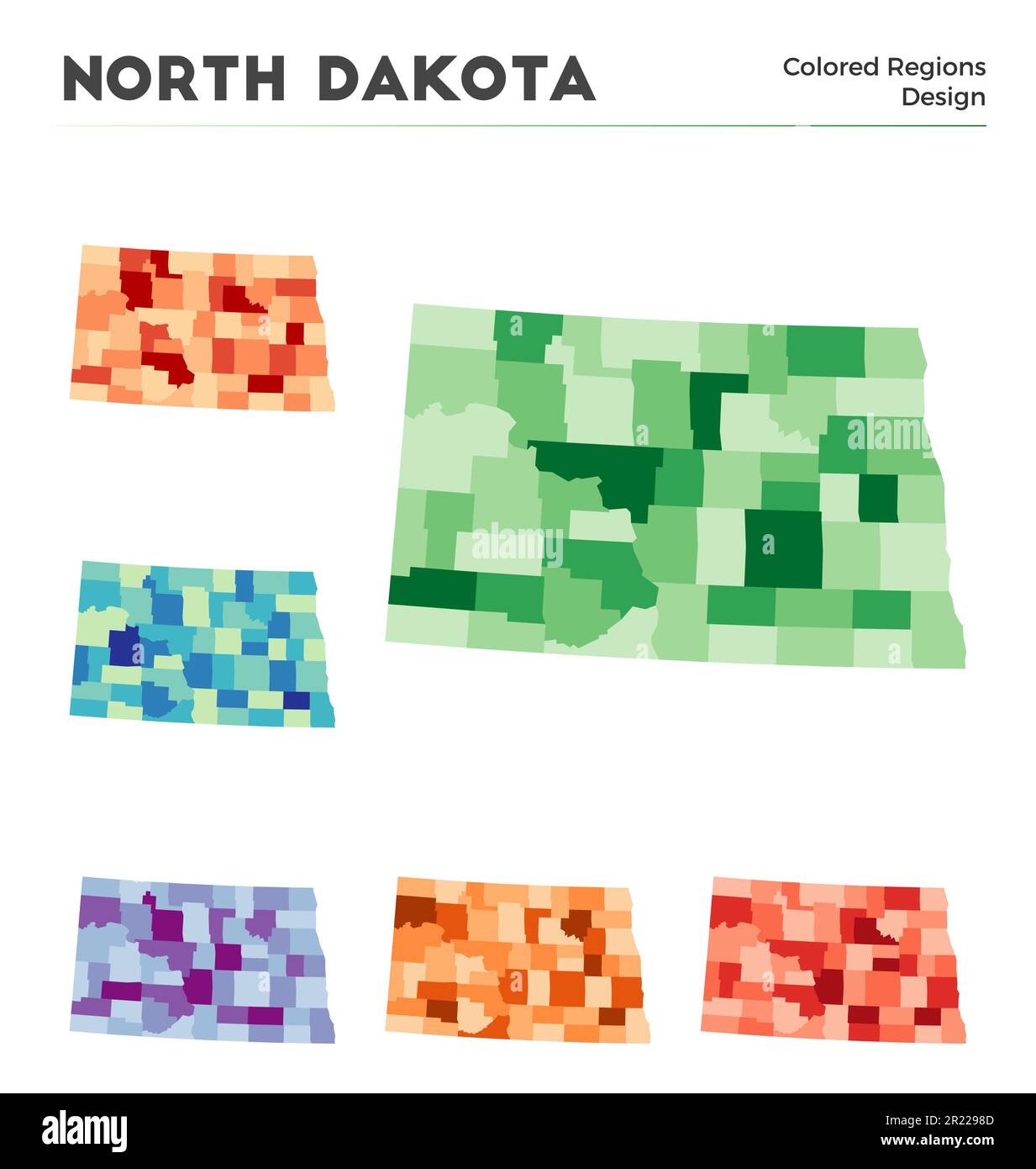 North Dakota map collection. Borders of North Dakota for your ...