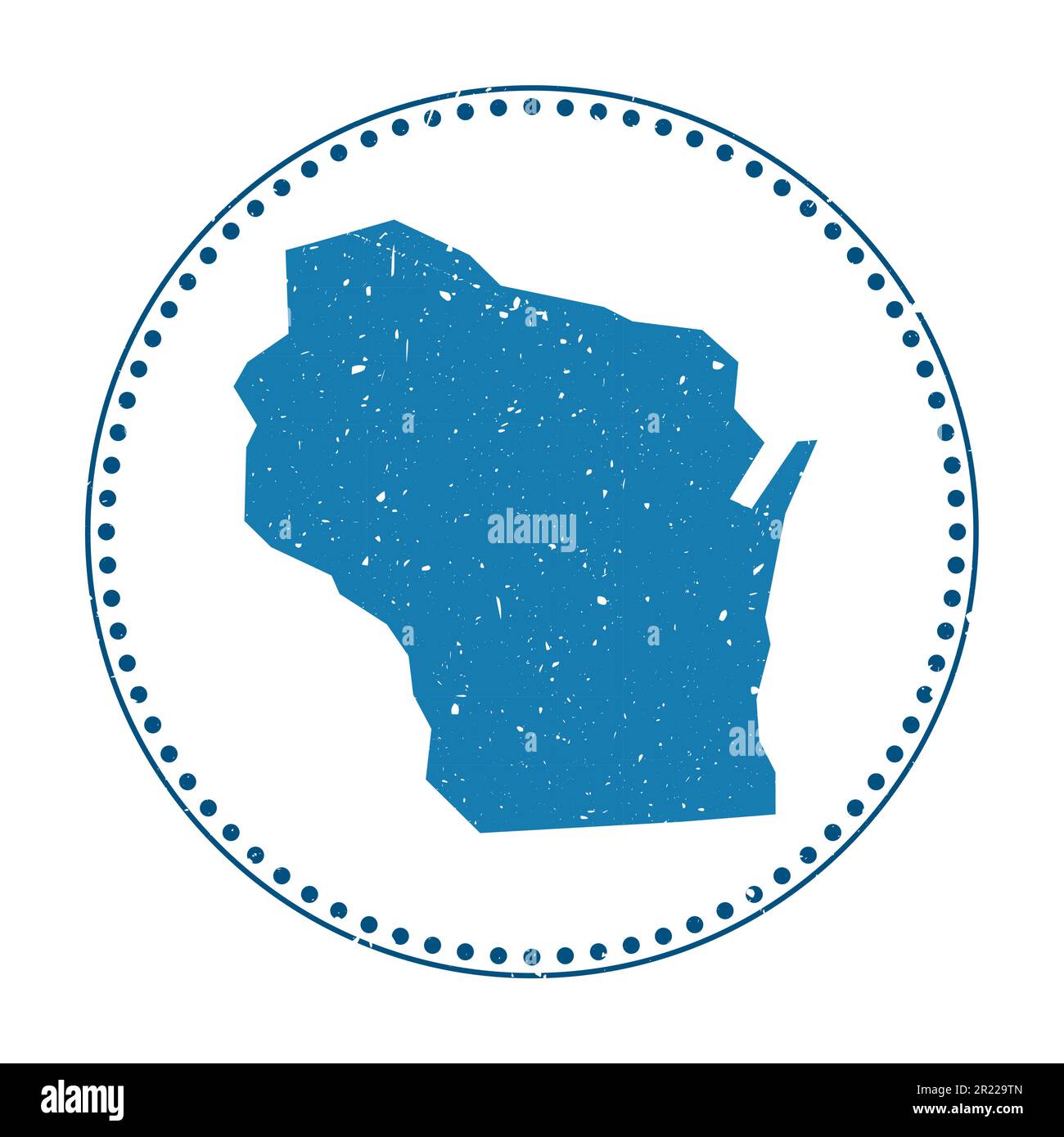 Wisconsin sticker. Travel rubber stamp with map of US state, vector ...