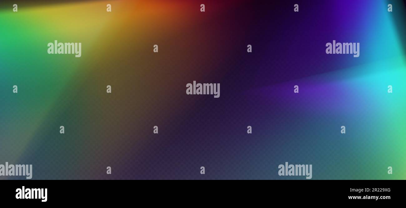 Rainbow refraction overlay, prism light effect, leak flare Stock Vector ...