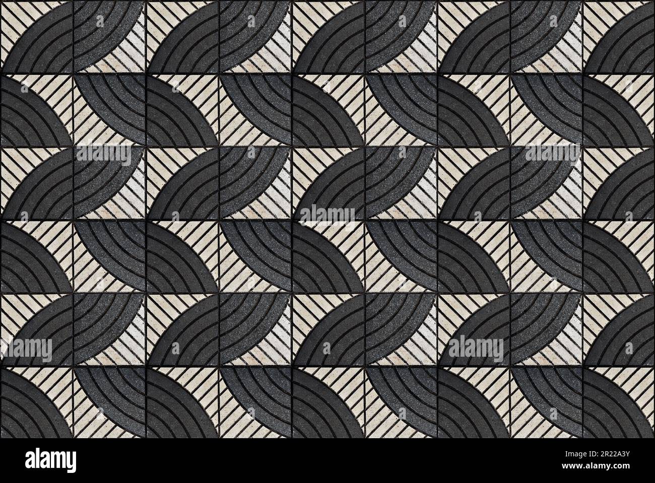 Black and white textured concrete blocks on floor Stock Photo - Alamy