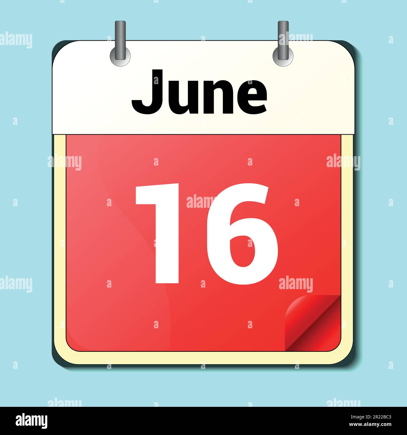day on the calendar, vector image format, June 16 Stock Vector Image ...