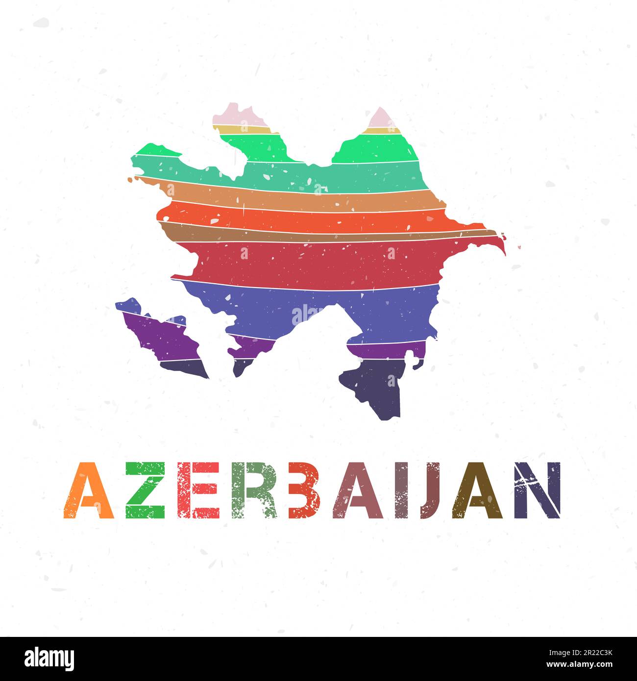 Azerbaijan map design. Shape of the country with beautiful geometric ...