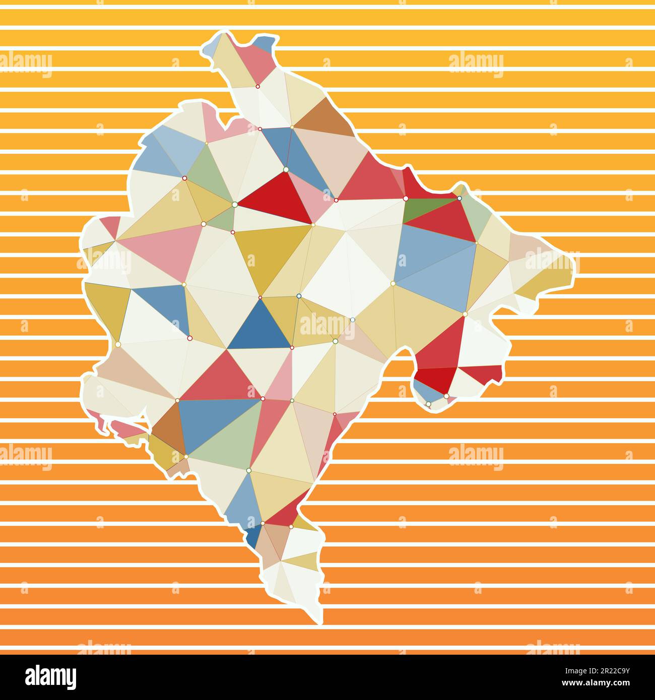 Montenegro vector illustration. Montenegro design on gradient stripes ...