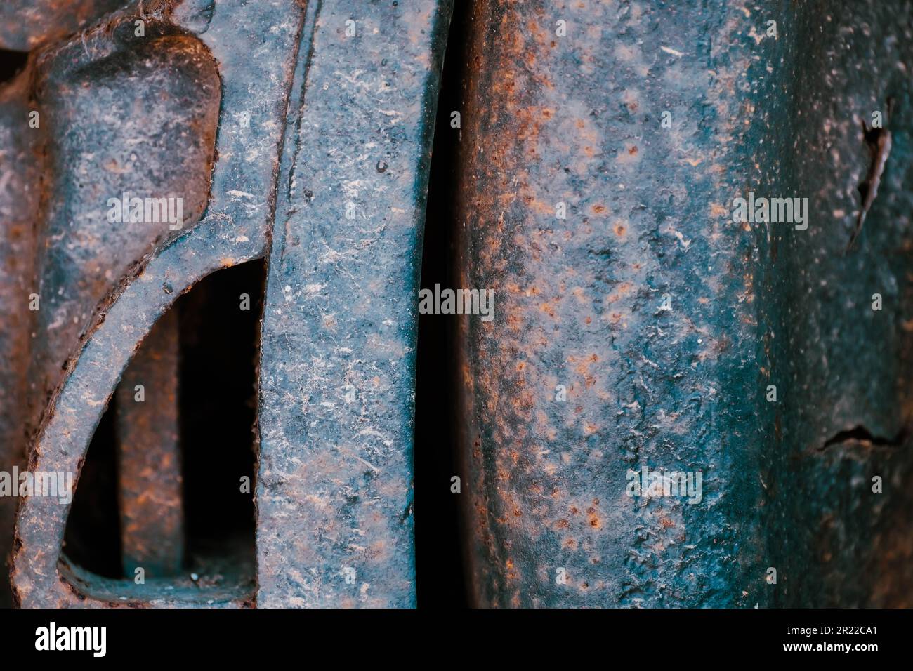 Macro view of rusted iron wheels from old train car Stock Photo - Alamy