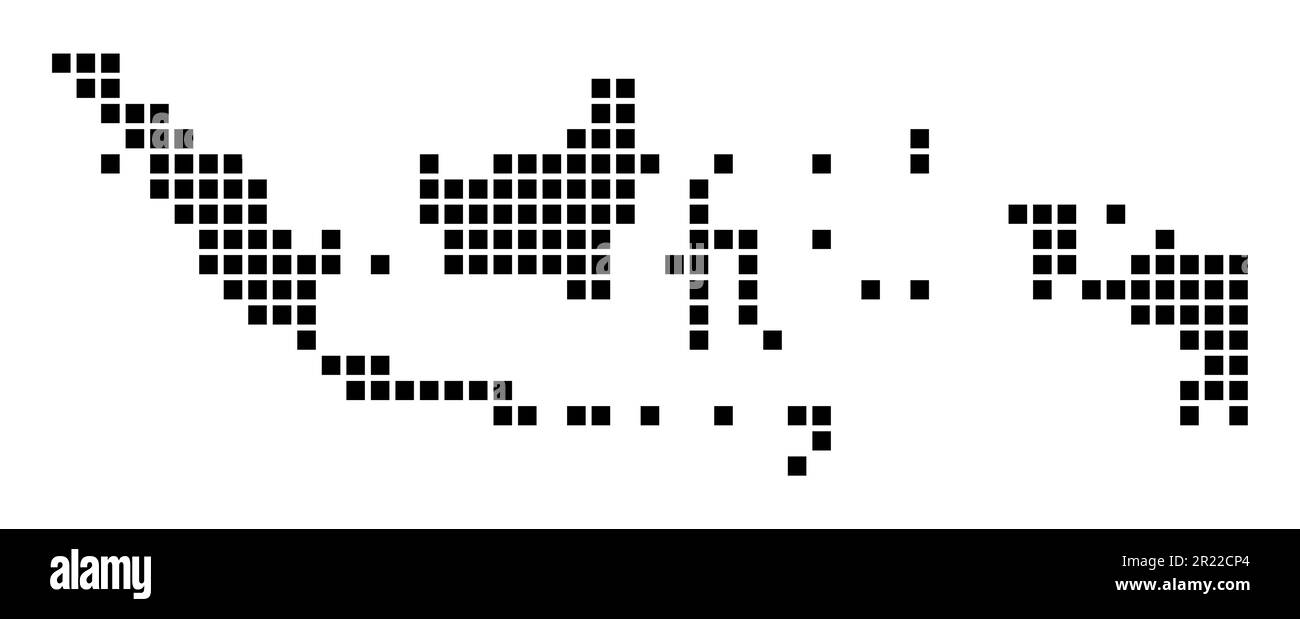 Indonesia map. Map of Indonesia in dotted style. Borders of the country ...