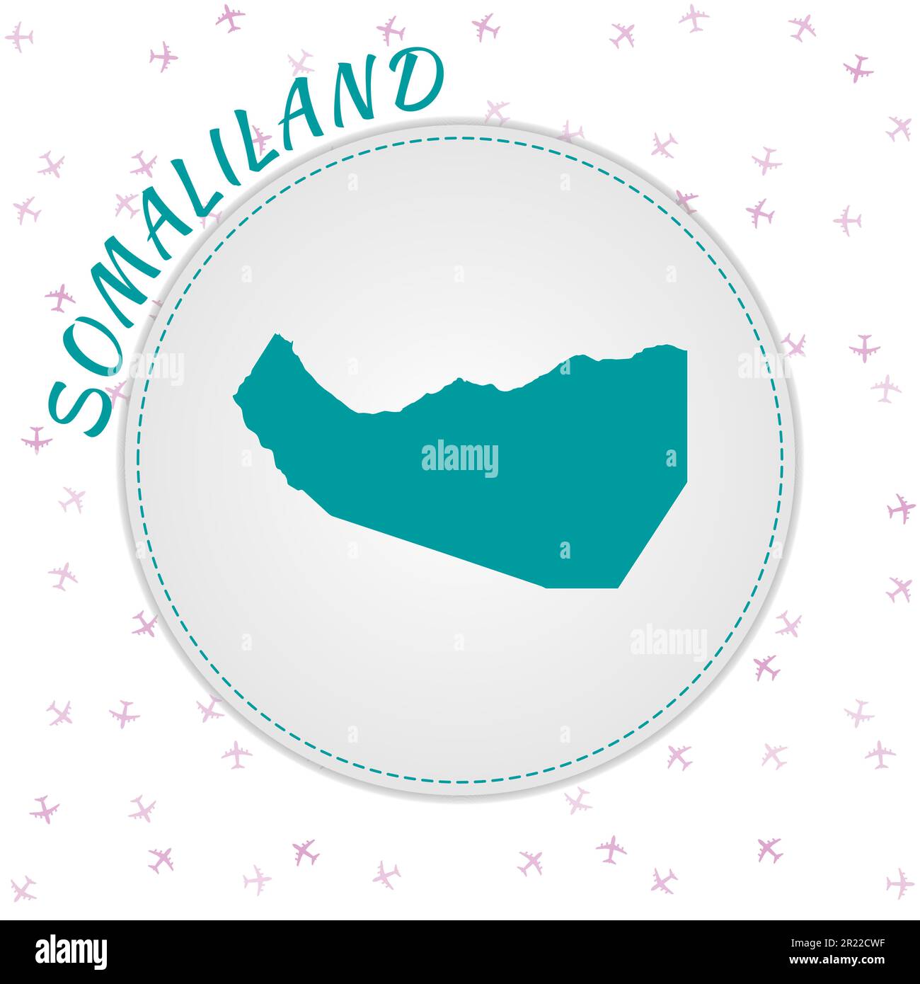 Somaliland map design. Map of the country with regions in emerald ...