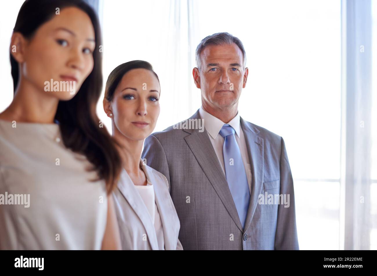 They take their work seriously. Portrait of a mature businessman ...