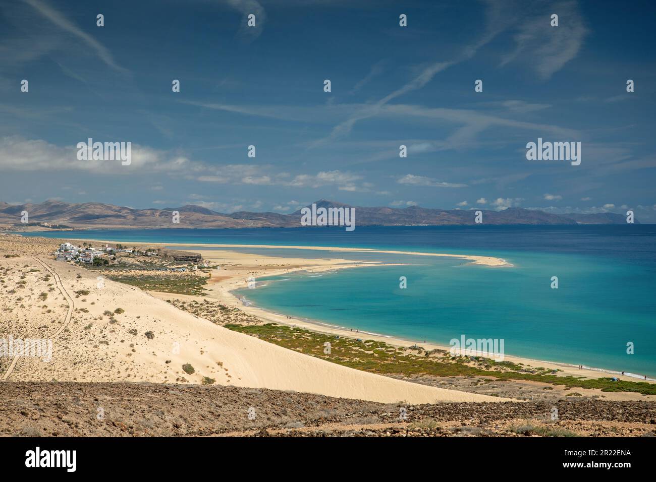 Playa de Sotavento at Costa Calma, Canary Islands, Fuerteventura Stock ...